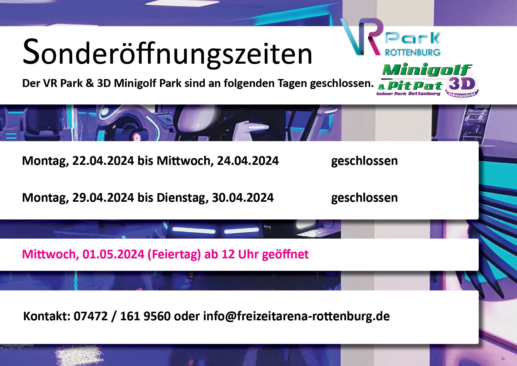 Freizeitarena Rottenburg | 3D Minigolf & Pit Pat